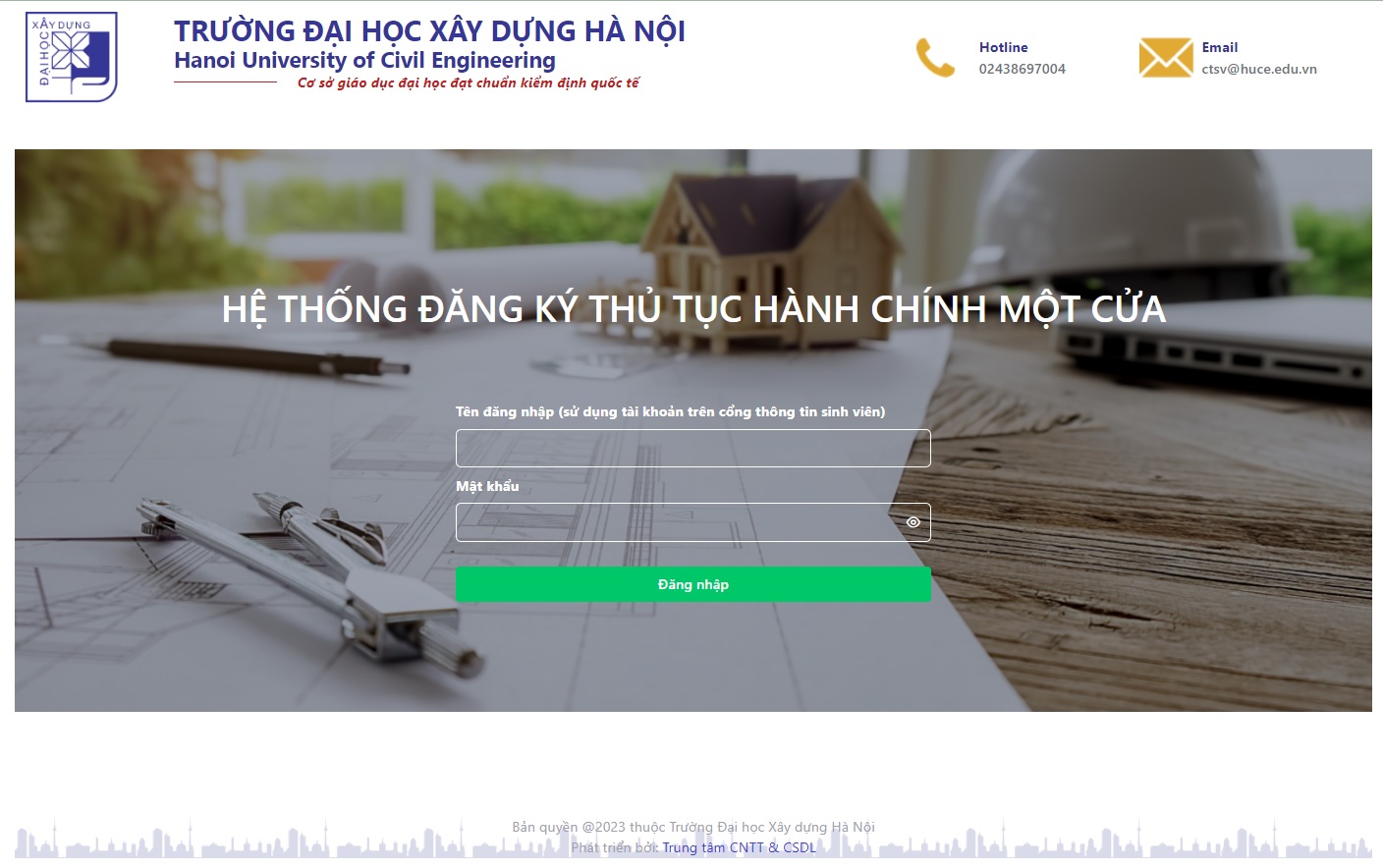 Thông báo về việc khởi tạo Hệ thống hành chính một cửa